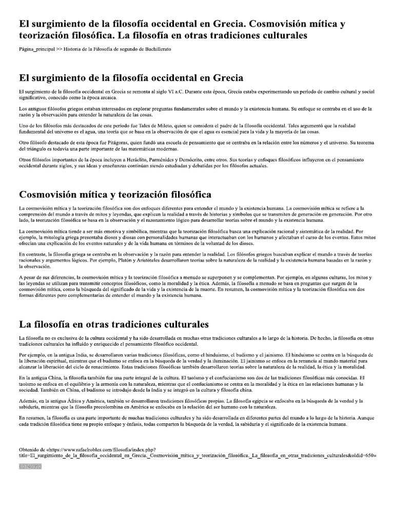 Filosofia Occidental Conocimiento | PDF