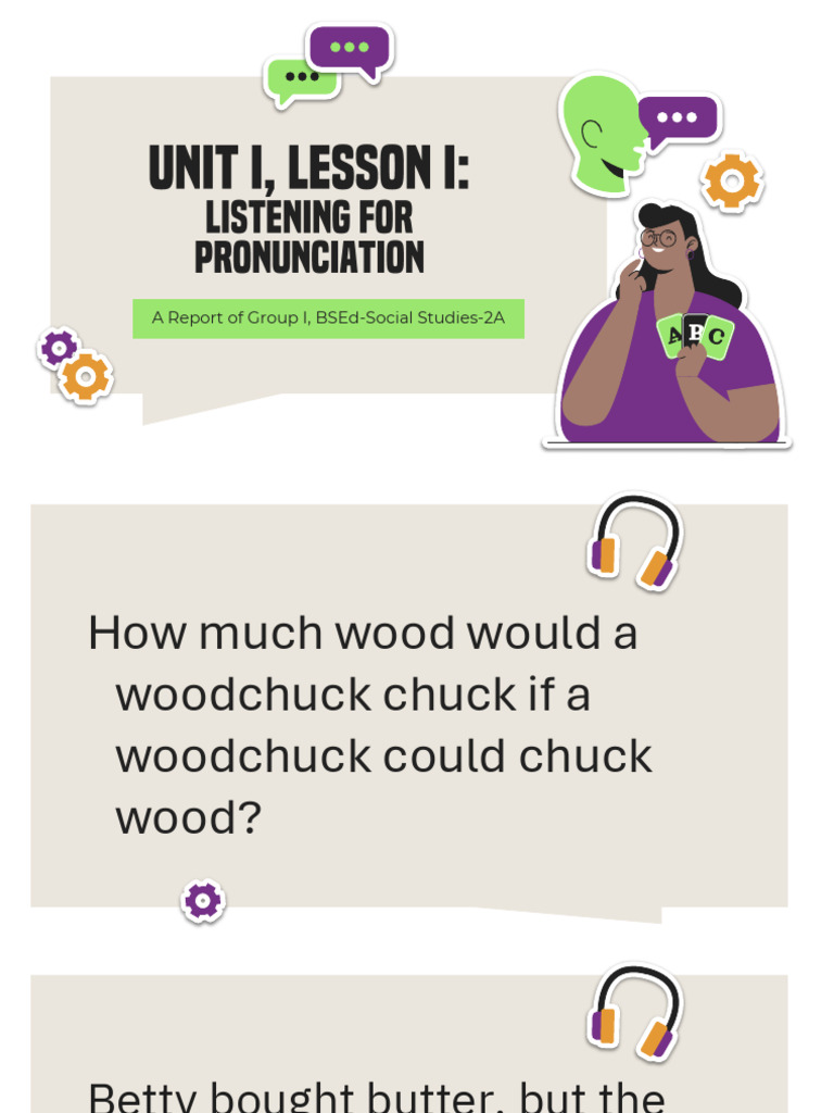 Unit 1 Lesson 1 Listening For Pronunciation | PDF | Vowel | Stress ...