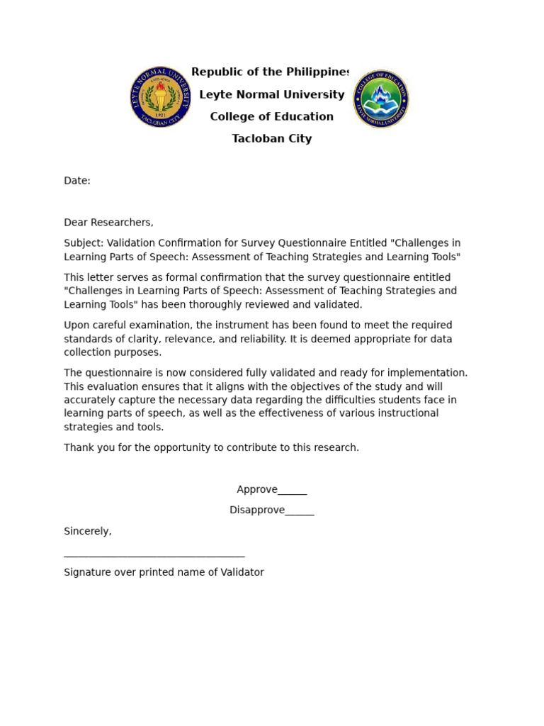 Letter and Cert For Validators | PDF | Cognition | Learning