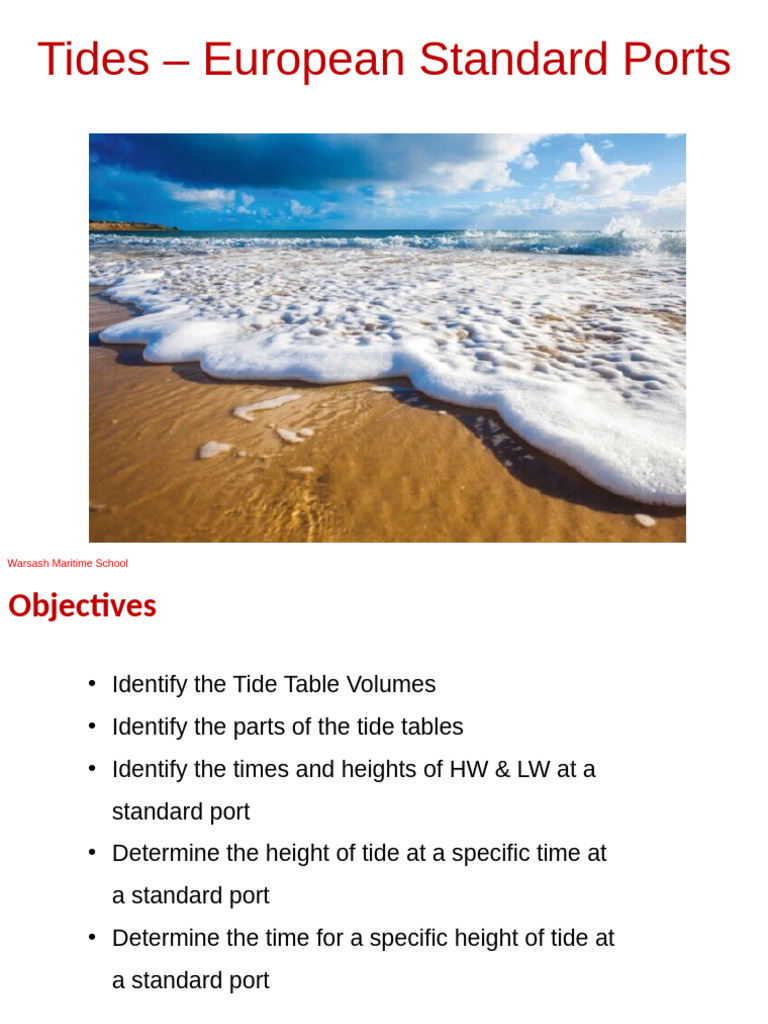 03 Tide Tables and Standard Ports | PDF | Tide | Greenwich Mean Time