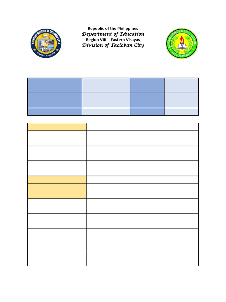 Kapangian Lesson Plan in Filipino 3 | PDF