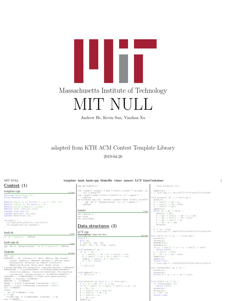 Kactl | PDF | Computer Programming | Algebra