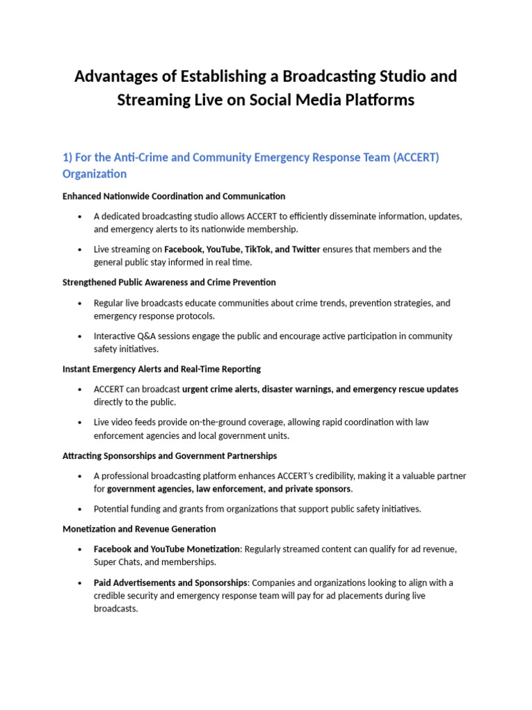 Advantages of Establishing A Broadcasting Studio and Streaming Live On ...