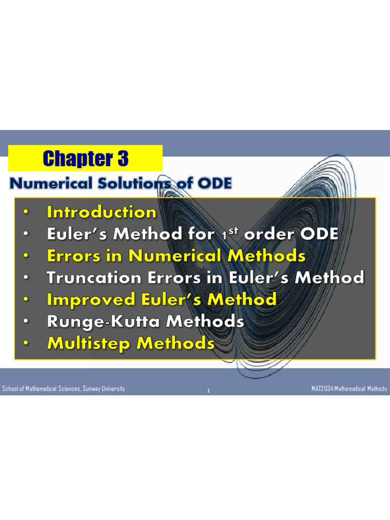 Numerical Solutions of First-Order ODEs | PDF | Tangent | Ordinary Differential Equation