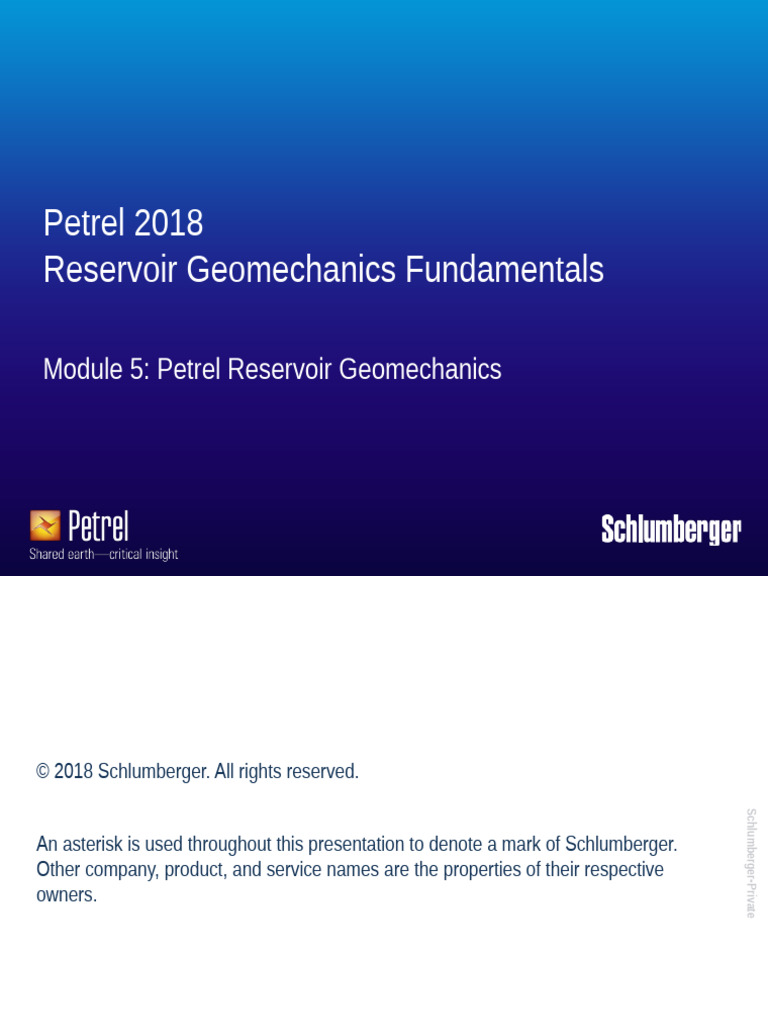 Module 6 - Using Petrel Geomechanics | PDF | Stress (Mechanics ...