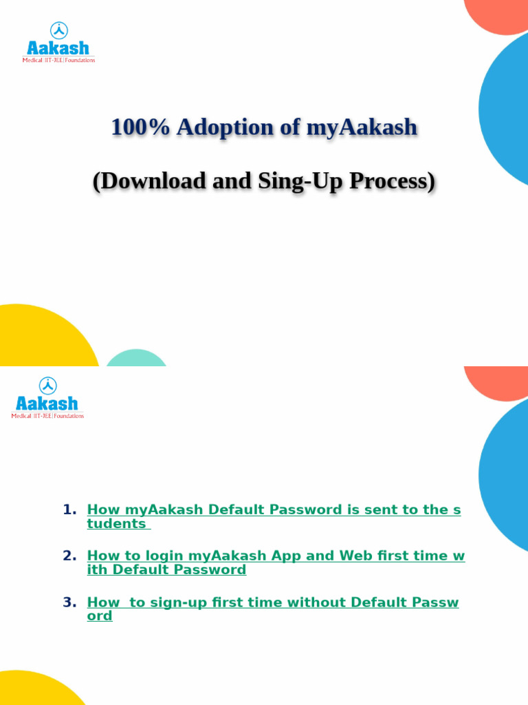 myAakash Login Guide: Setup & Issues | PDF | Login | Mobile App