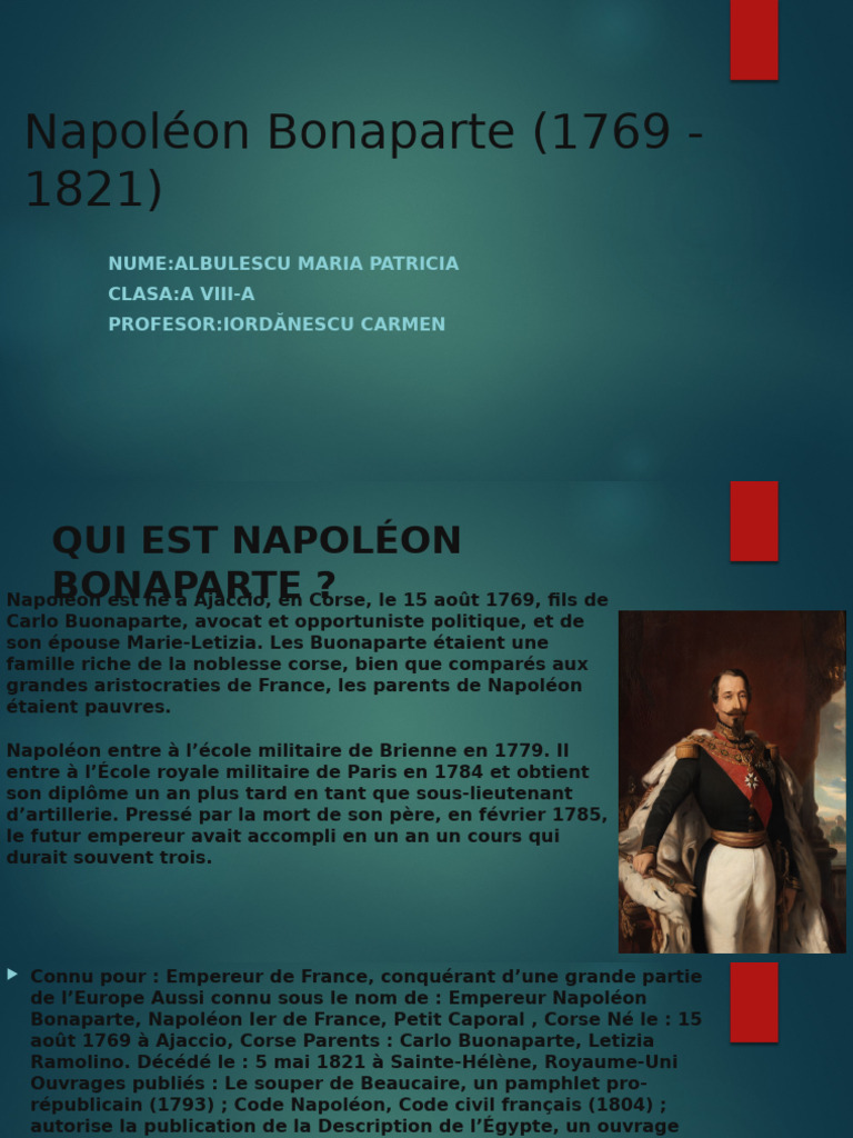 Napoléon Bonaparte (1769 - 1821) | PDF | Napoléon