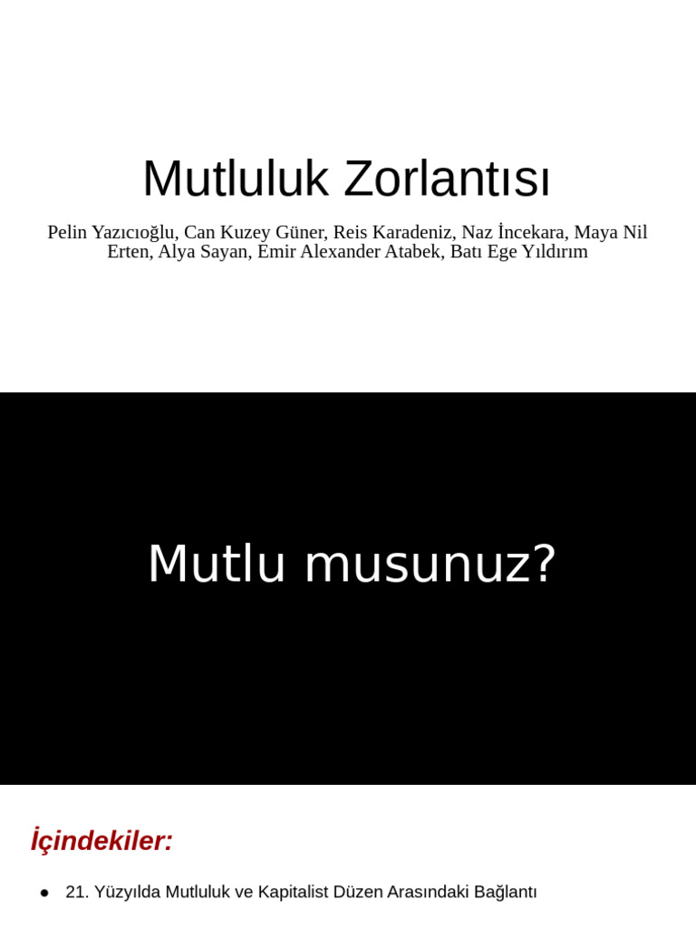 Mutluluk Zorlaması (Grup 6) | PDF