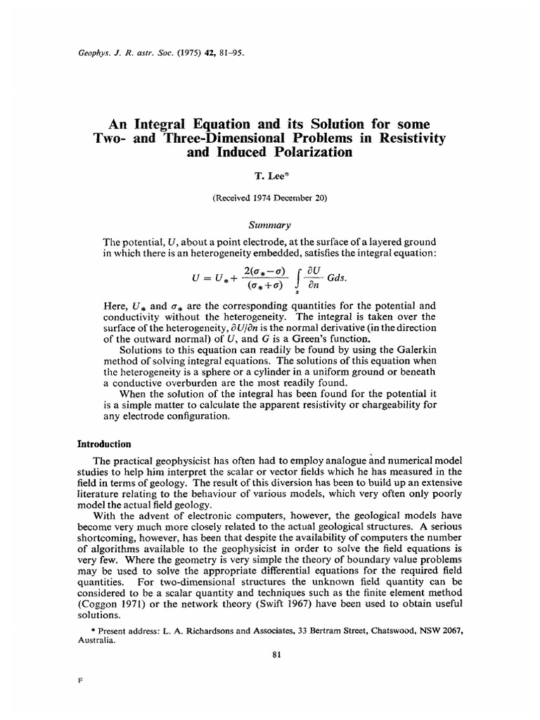 5 Bessel and Integral Solutions - An Integral Equation and Its Solution ...