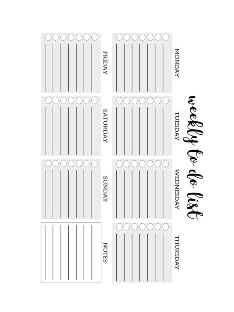 Weekly Checklist | PDF