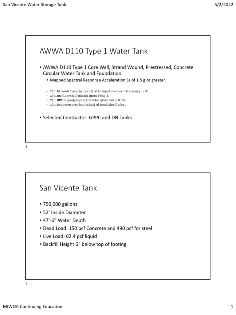 San Vicente Tank Presentation | PDF | Concrete | Prestressed Concrete