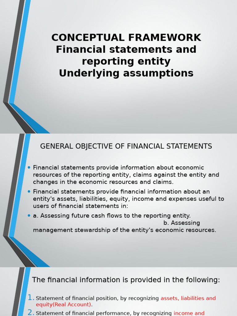 Financial Statements Conceptual Framework | PDF | Going Concern ...