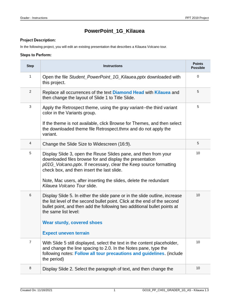 Kilauea Volcano Tour PowerPoint Guide | PDF | Page Layout | Microsoft ...