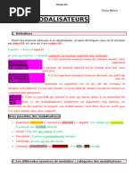 Tableau Des Modalisateurs | PDF | Verbe | Linguistique