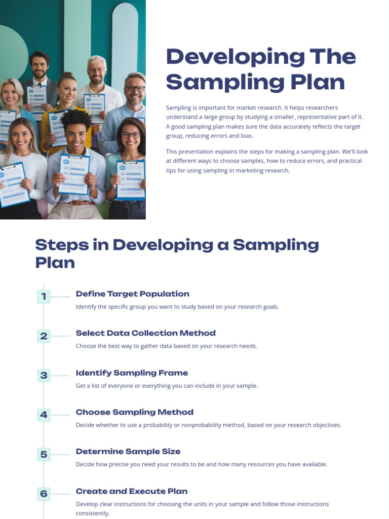 RMI 4.4 Developing The Sampling Plan | PDF | Sampling (Statistics ...