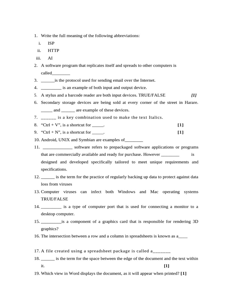 CS101 Practice Questions Updated | PDF | Keyboard Shortcut | Artificial ...