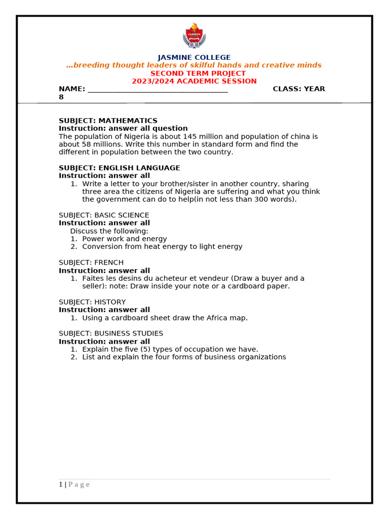 Project Year 8 | PDF