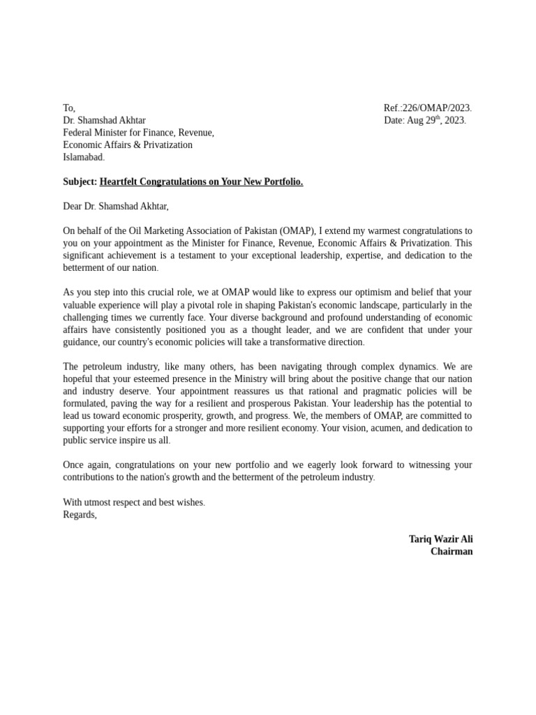 OMAP letter no 226 | PDF