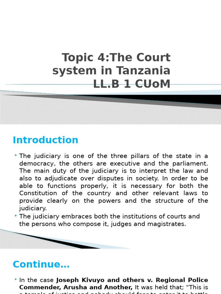 Topic 4 Court System | PDF | Jurisdiction | Government Institutions