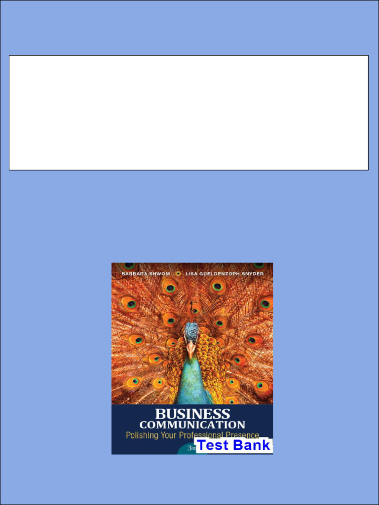 Business Communication Polishing Your Professional Presence 3rd Edition ...