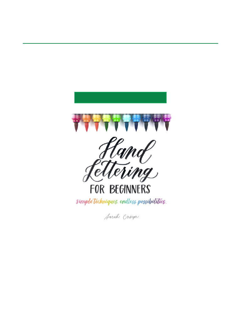 Receive Hand Lettering For Beginners Simple Techniques. Endless ...
