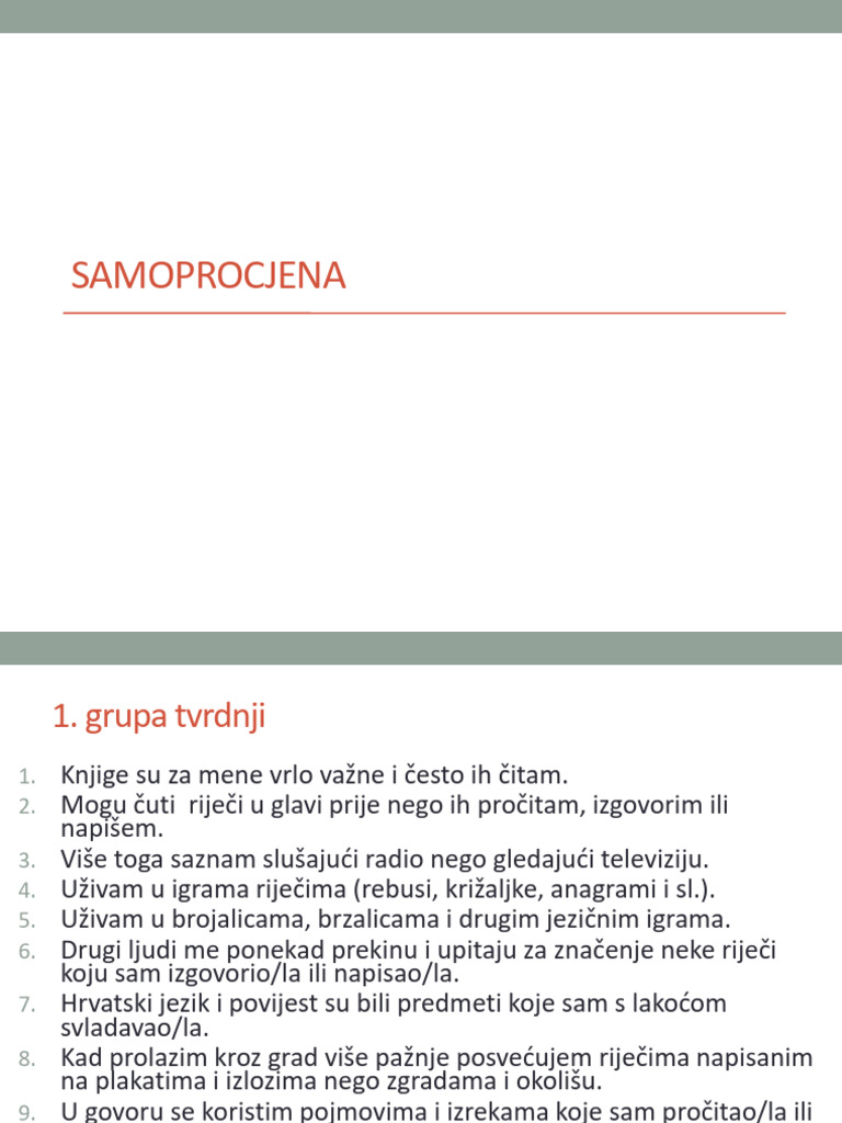 Upitnik - MI | PDF