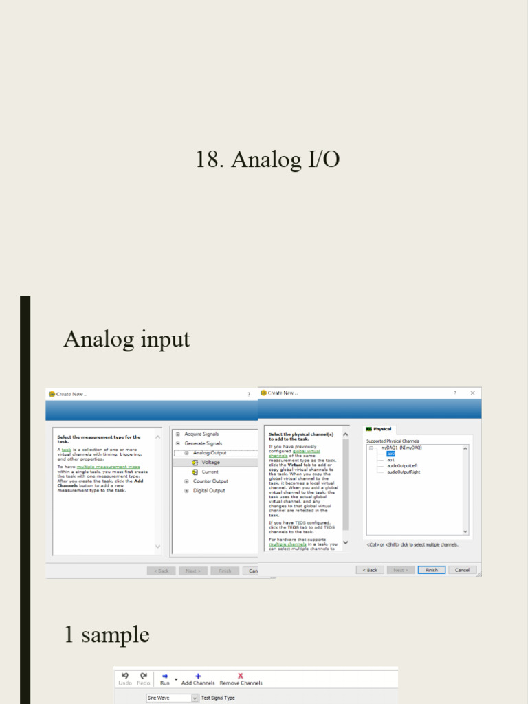 LabVIEW - 18 - Analog IO | PDF
