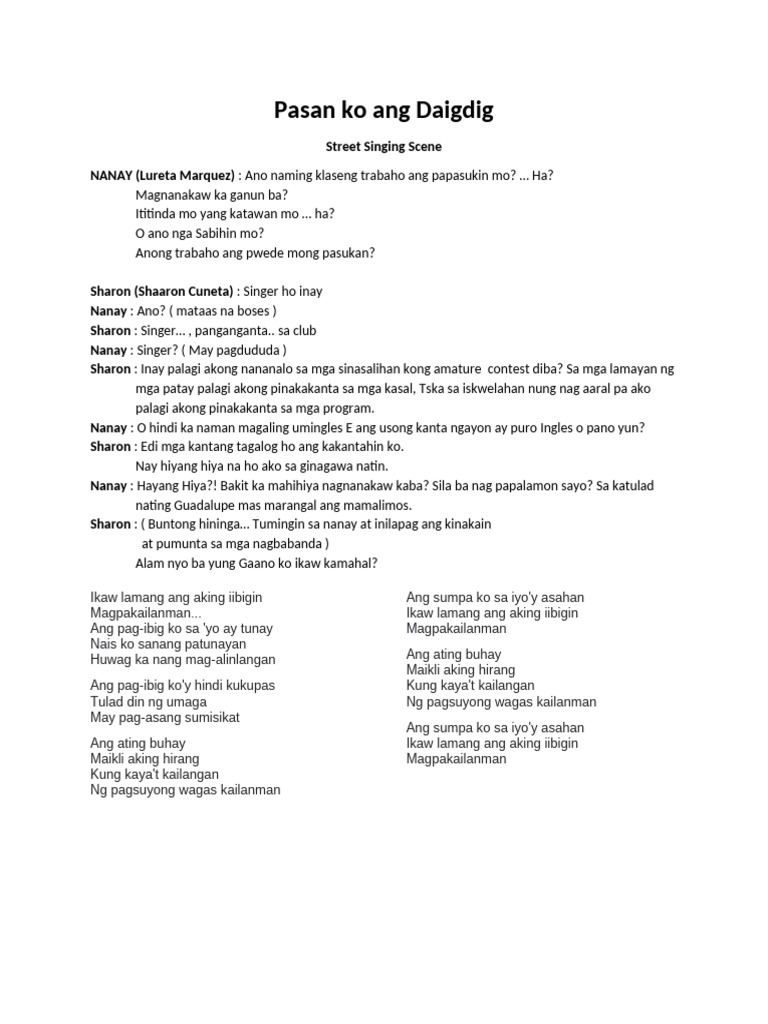 Pasan Ko Ang Daigdig | PDF