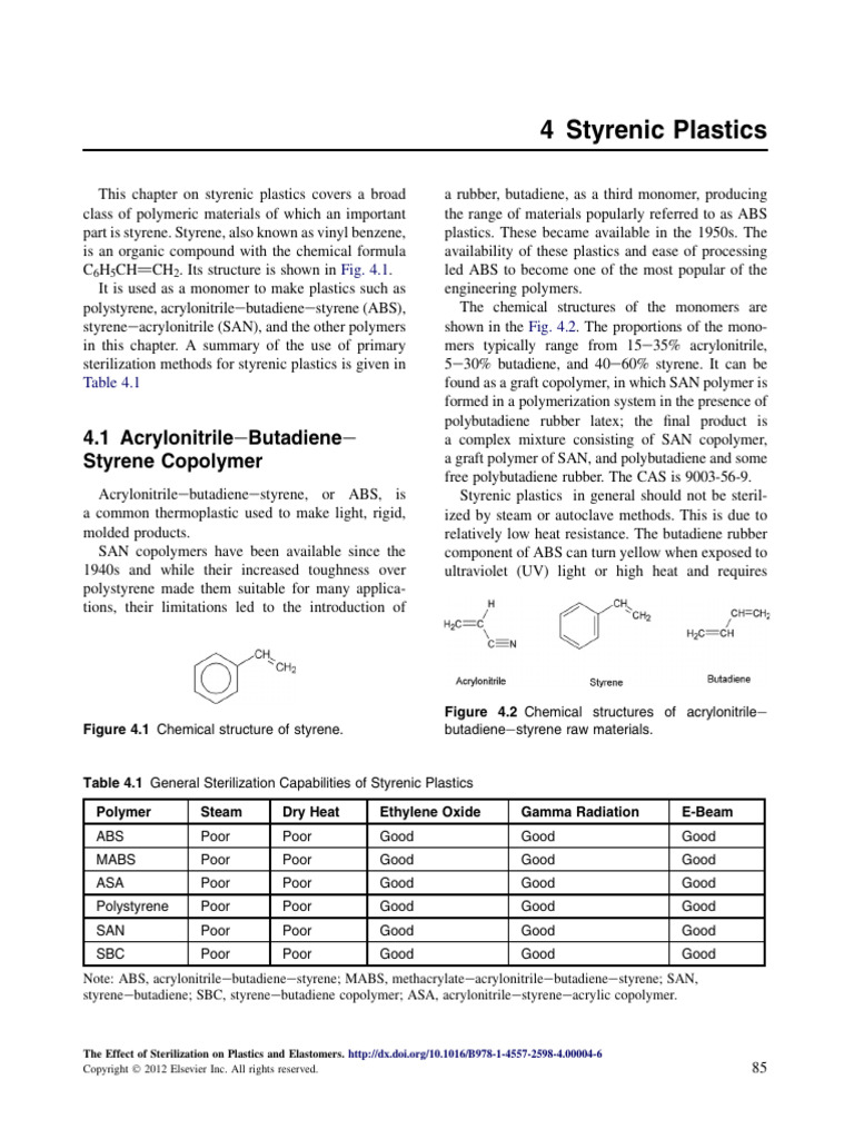 Styrenic Plastics | PDF | Polystyrene | Copolymer