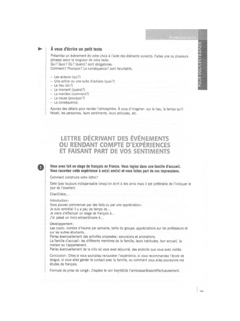 Delf B1 Lettre | PDF