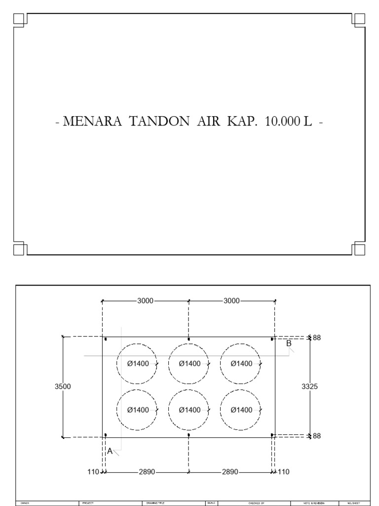 Menara Tandon Air Kap. 10.000 Liter | PDF