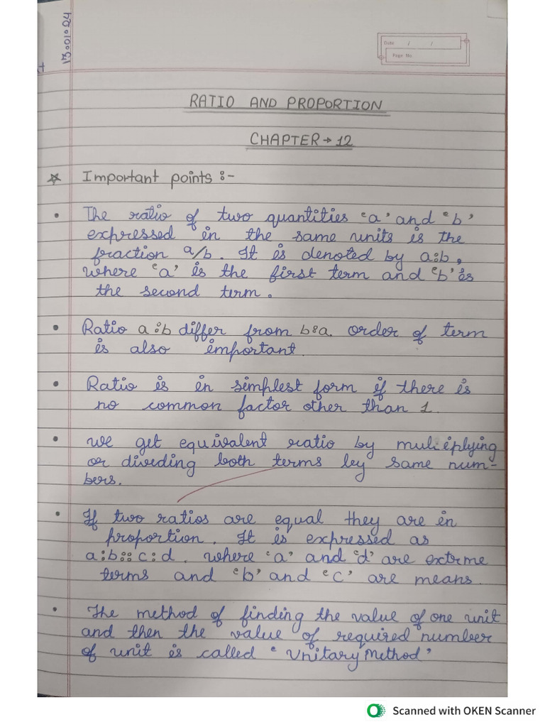 Maths- Ratio and Proportion | PDF