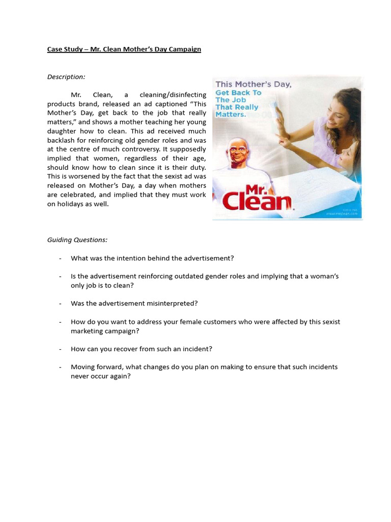 Case Study - MR Clean | PDF