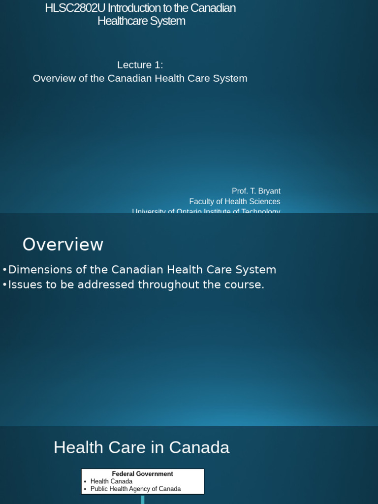 Lecture Notes 1-5 CDN | PDF | Health Care | Medicare (United States)