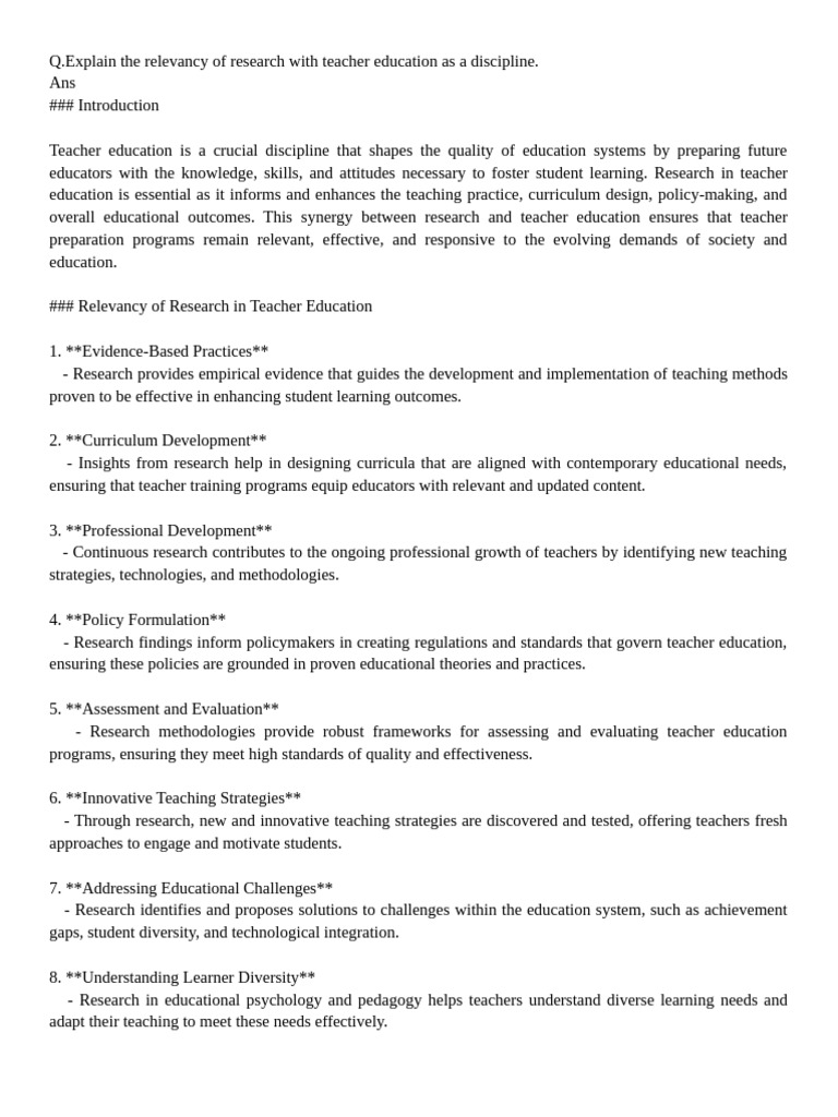 Document | PDF | Teachers | Teacher Education