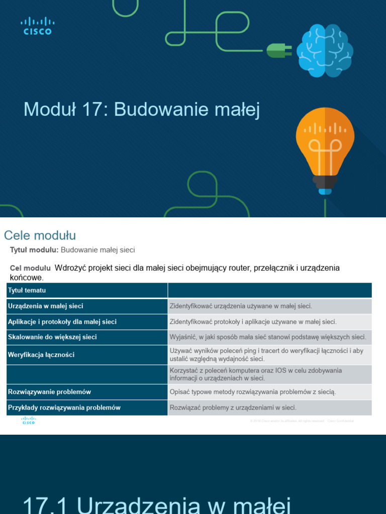 ITN - Module - 17 Budowanie Małej Sieci | PDF