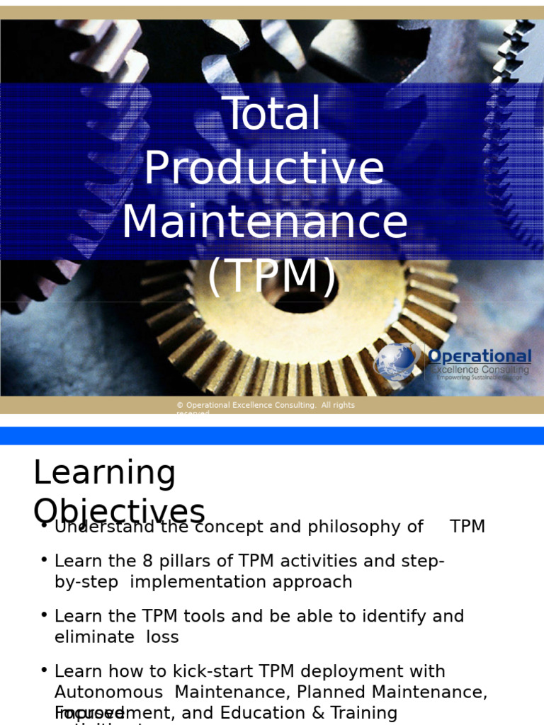 Total Productive Maintenance Guide | PDF