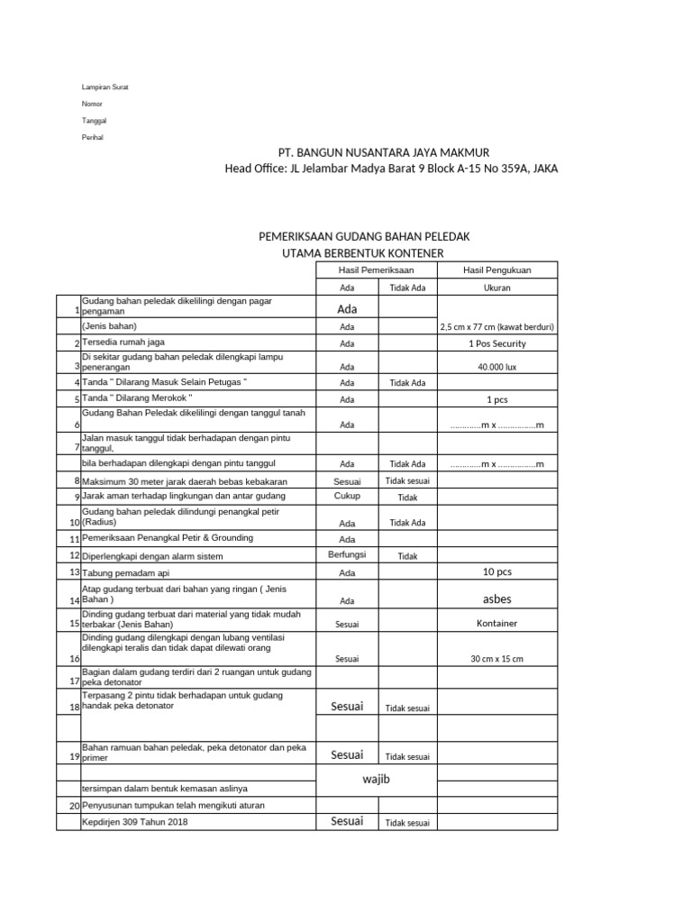 Cek Fisik Gudang Handak - XLSX Final | PDF
