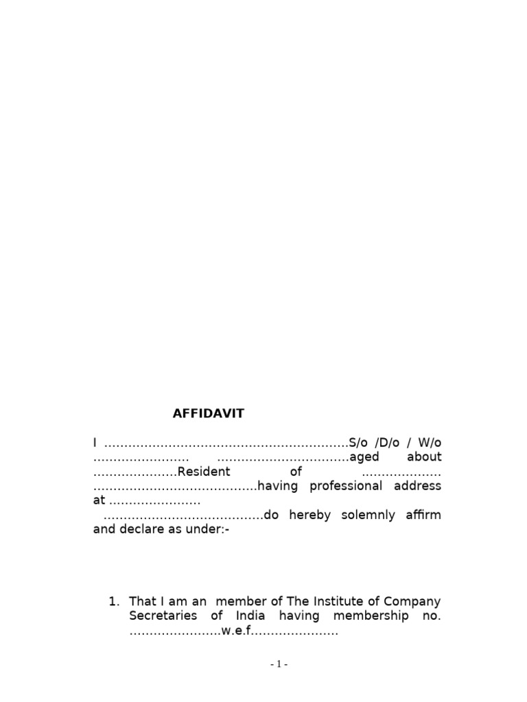 Duplicate Certificate Affidavit | PDF