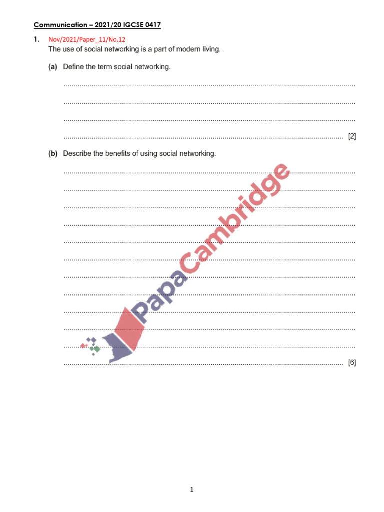 Communication IGCSE 0417 | PDF