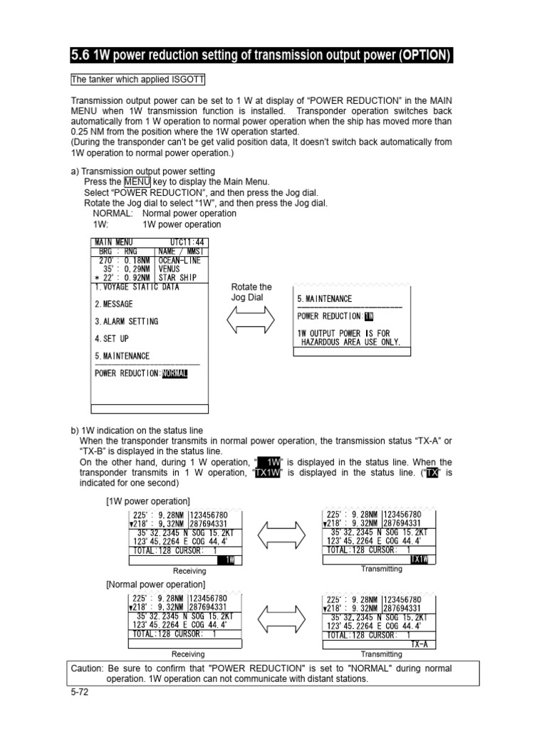 JRC JHS 182 1W Ops | PDF