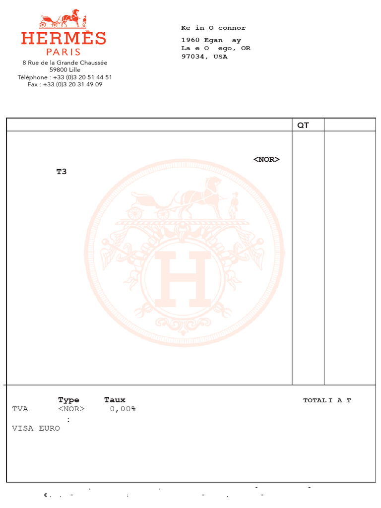 Facture Hermes | PDF