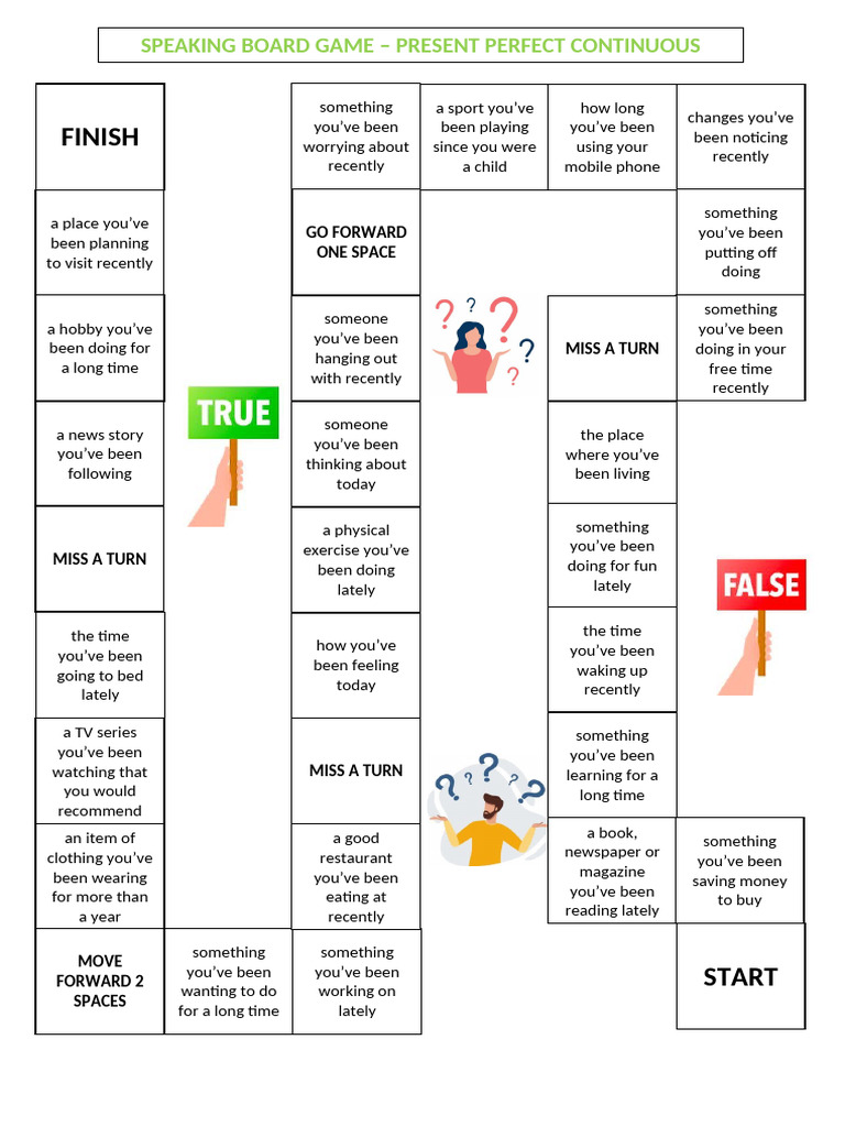 Present Perfect Continuous Game | PDF