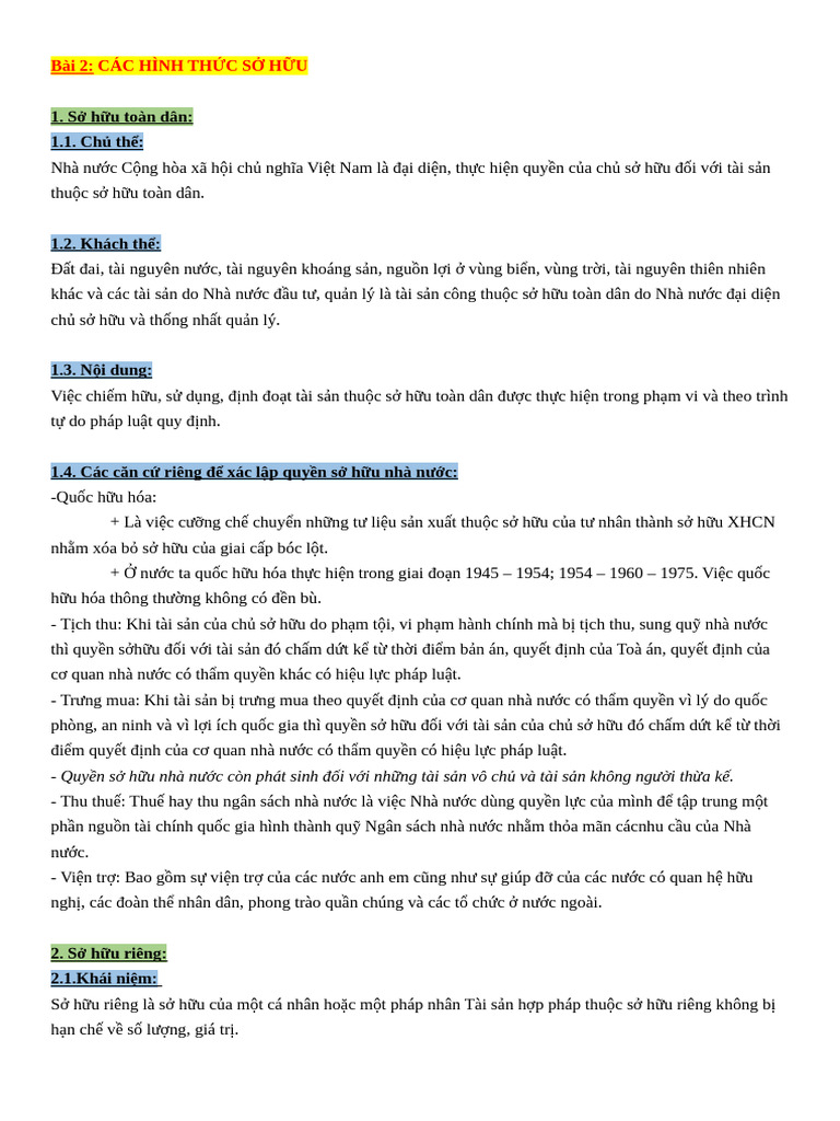 Bài 2 CÁC HÌNH TH C S H U | PDF