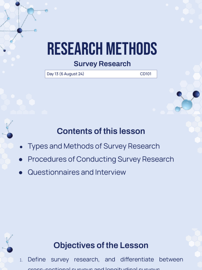 Day 13-Survey Research | PDF | Survey Methodology | Questionnaire