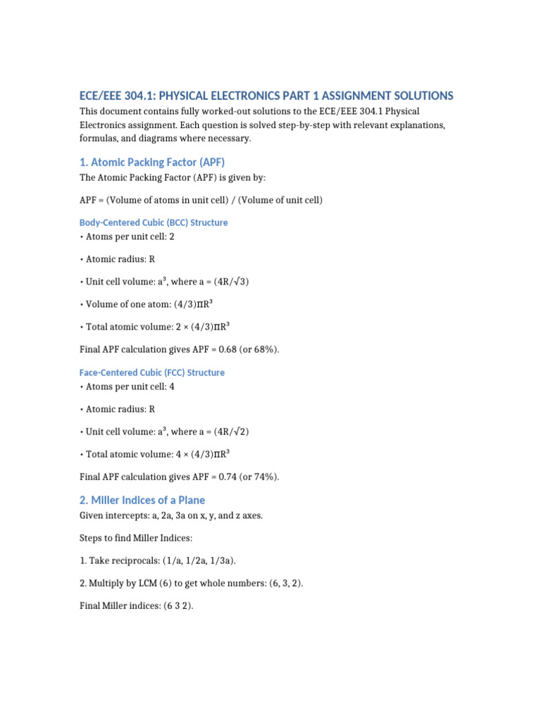 ECE_EEE_304_Assignment_Solutions | PDF