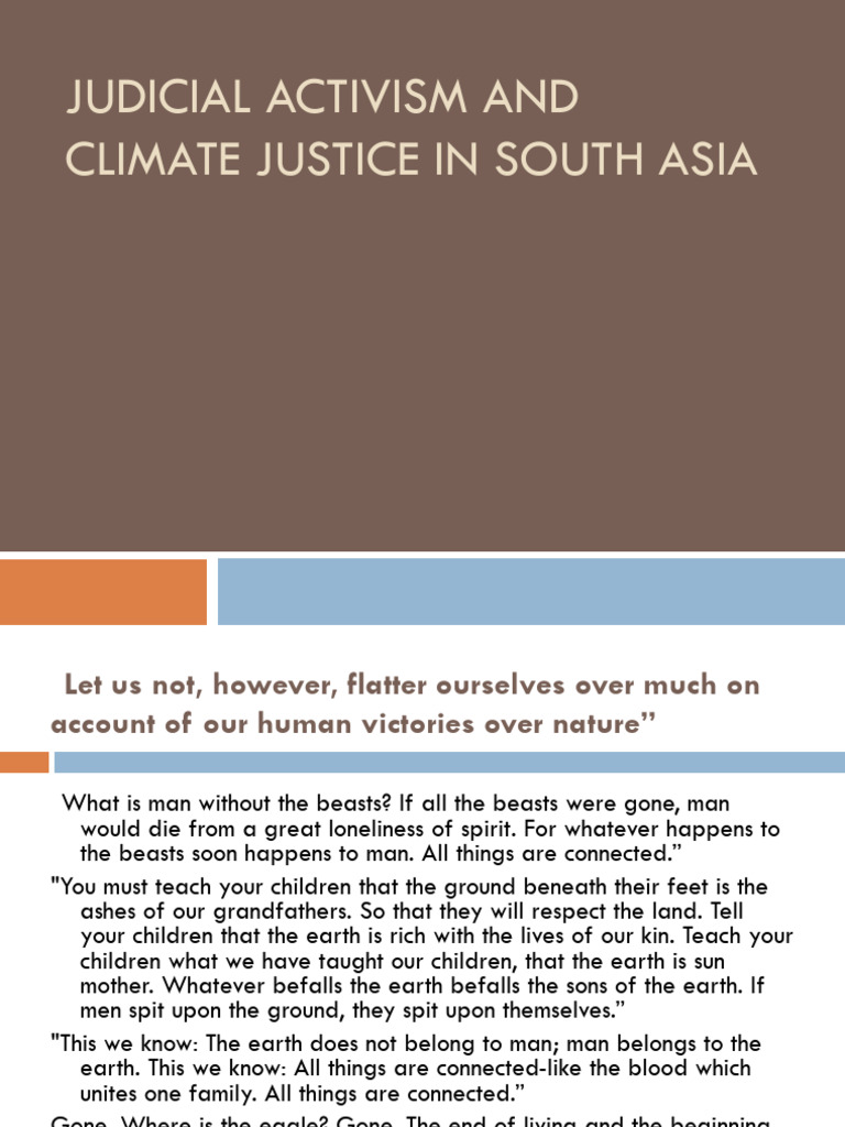 Judicial Activism and Climate Justice in South Asia | PDF | Justice ...