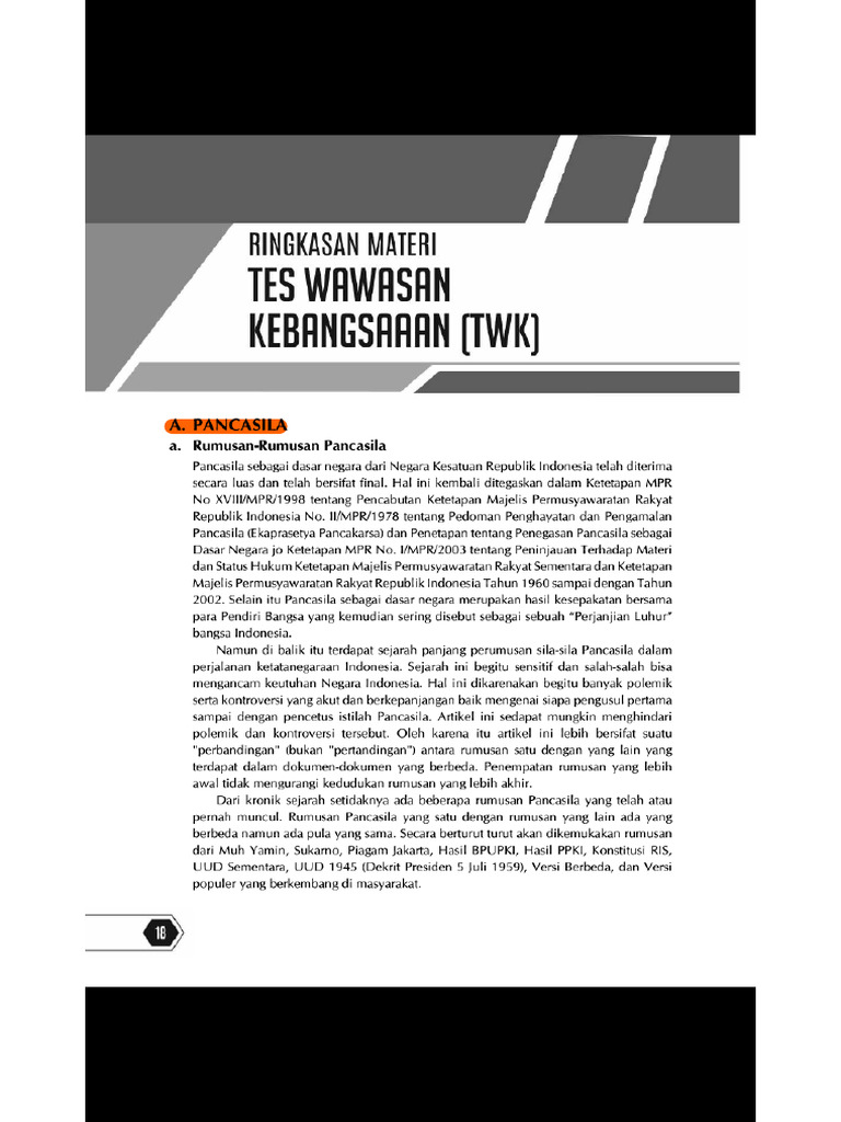 Ringkasan Materi TWK | PDF