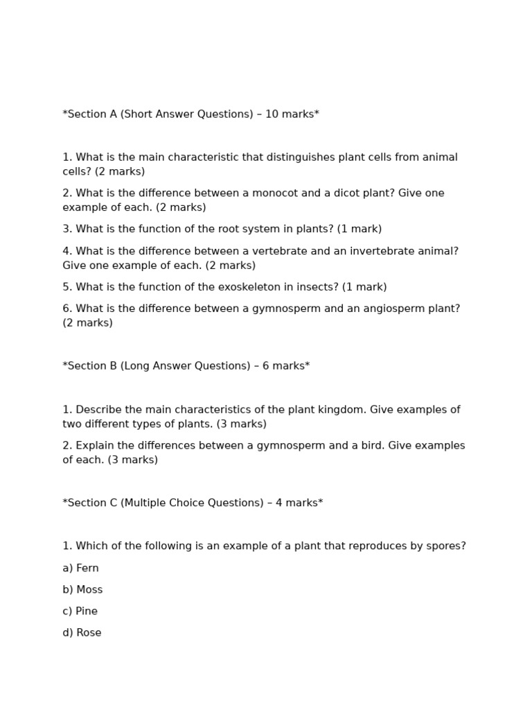 Biology Paper | PDF