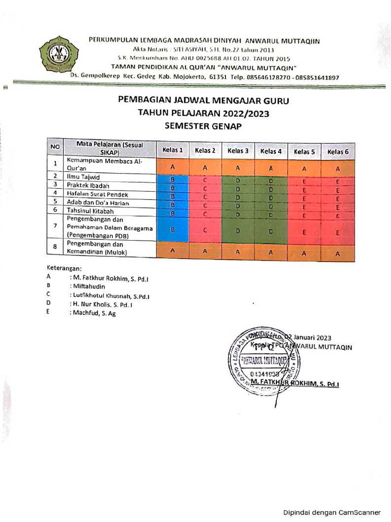 Jadwal Pdf